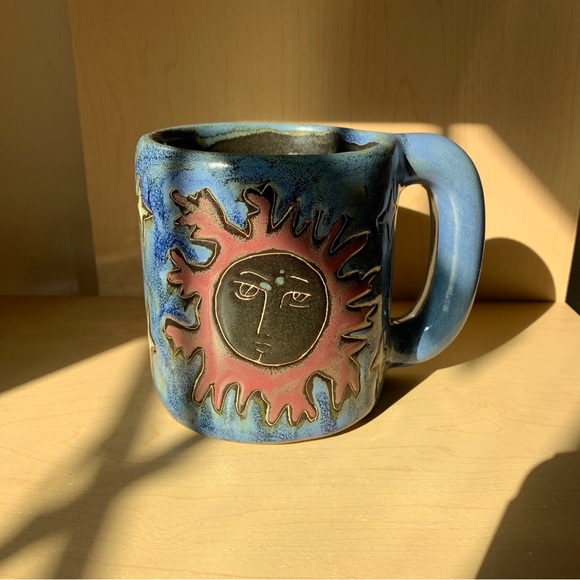 Mara Mexico | Dining | Mara Mexico Signed Blue Celestial Red Sun Yellow ...